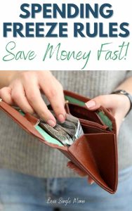 Spending Freeze Rules: 5 Simple Tips to Save Money Fast - Boss Single Mama