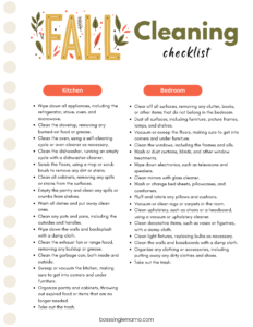 Fall Cleaning Checklist for Busy Moms [Free Printable PDF] - Boss ...